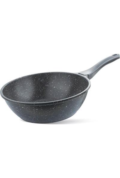 Thermoad Wok Tava Gri 28 cm. Döküm Granit Thermoad Wok Tava Gri 28 cm. Döküm Granit