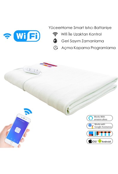 Yüceerhome Smart Akıllı Isıtıcı Elektrikli Battaniye