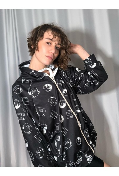 Gezmoni Siyah Bear Hırka