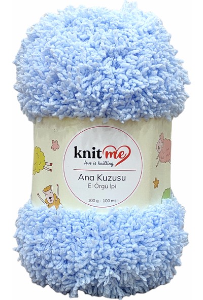 Knit Me Ana Kuzusu El Örgü Ipi 100 GR.100 Mt. - 709 Açık Mavi