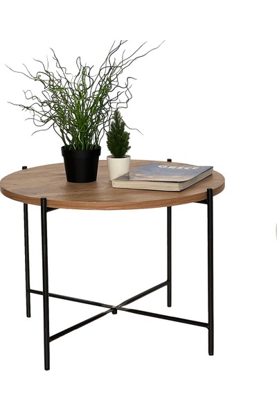 Weblonya Yuvarlak Orta Sehpa Yan Sehpa Dekoratif Mobilya 5187