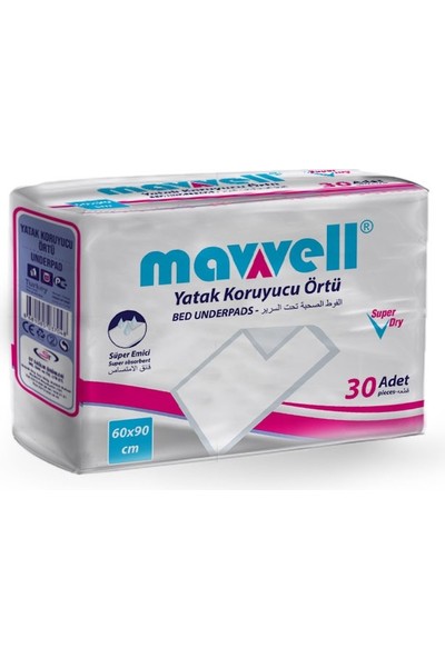 Mavvell Bebek Bakım Örtüsü 30'lu 30 Adet