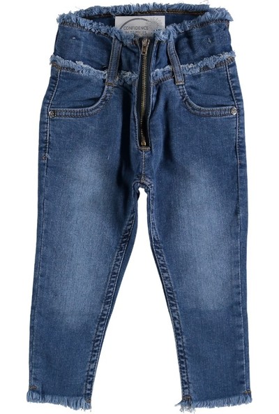 Paketle Express Paketle Express-Kemerli Kız Kot Pantolon 3/7 Yaş
