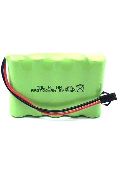 Infostar 6V 2700MAH Oyuncak Araba Bataryası Siyah Soketli