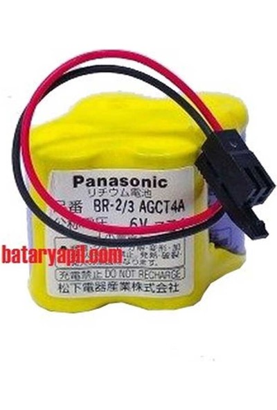 Infostar Panasonic BR-2/3AGCT4A 6V Siyah Soketli Fanuc Cnc Pili