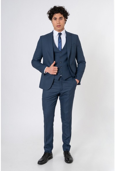 White Stone Charleroi Slim Fit 6 Drop Yelekli Takım Elbise Parlament White Stone Charleroi Slim Fit 6 Drop Yelekli Takım Elbise Parlament