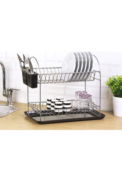 Okyanus Home Krom Iki Katlı Maxi Tabaklık/bulaşıklık Okyanus Home Krom Iki Katlı Maxi Tabaklık/bulaşıklık