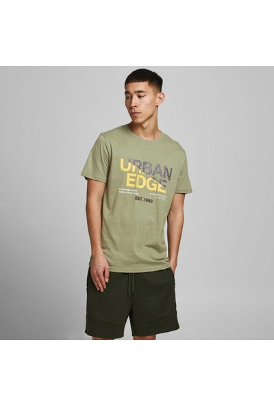 Jack & Jones Slices Erkek Yeşil Tişört (12188068-OGN)