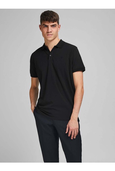 Jack & Jones Organic Cotton Erkek Siyah Polo Tişört (12184709-B)