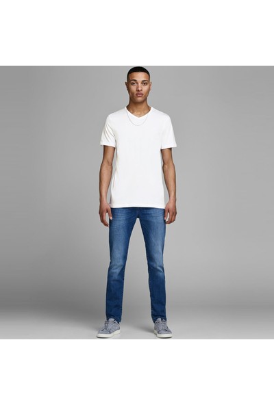 Jack & Jones Basic Erkek Beyaz Tişört (12133914-W)