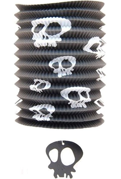 Pandoli Halloween Cadılar Bayramı Akordeon Kurukafa Figürlü Gemici Feneri Asma Süs