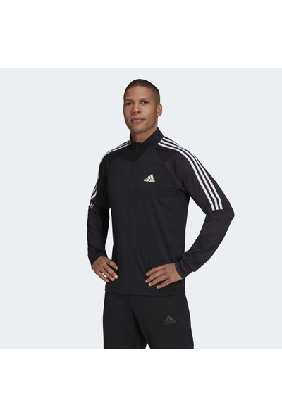 Adidas Aeroready Sereno Cut 3-Stripes Erkek Siyah Sweatshirt (H28908) Adidas Aeroready Sereno Cut 3-Stripes Erkek Siyah Sweatshirt (H28908)