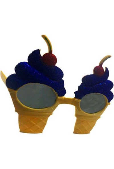 Pandoli Mavi Renk Dondurma Şekilli Parti Gözlüğü
