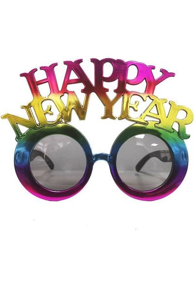 Pandoli Renkli Happy New Year Yazılı Yılbaşı Gözlük Noel Gözlüğü Pandoli Renkli Happy New Year Yazılı Yılbaşı Gözlük Noel Gözlüğü