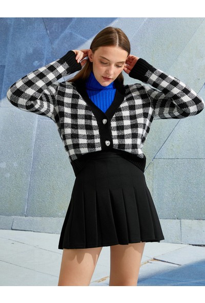 Koton Kareli Taşlı Düğmeli Hırka