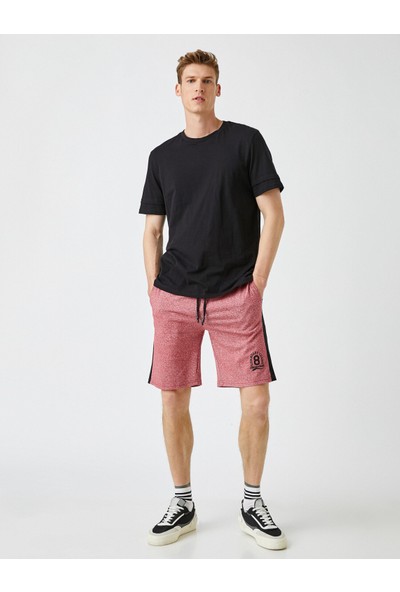 Koton Erkek Baskılı Şort Renk Bloklu Pamuklu
