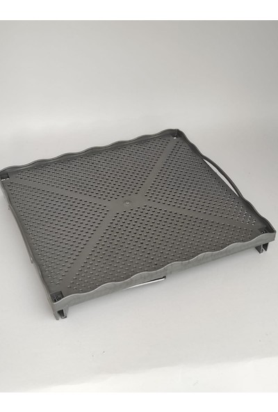 Ramdet Metal Ayaklı Dolap Içi Tazgah Üstü Organizer Raf Portatif Raf Organizer Gri