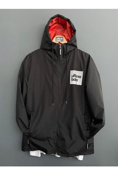 Ultima Bala Reflektör Baskılı Suya Dayanıklı Kapşonlu Cepli Yağmurluk