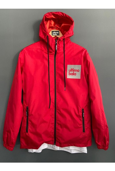 Ultima Bala Reflektör Baskılı Suya Dayanıklı Kapşonlu Cepli Yağmurluk