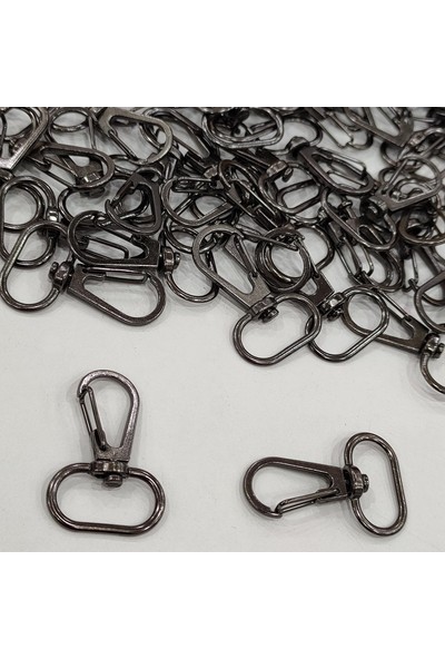 Hobimon Makrome Anahtarlık Kancası 50 Adet Anahtarlık Aparatı Çengeli - Antrasit