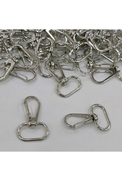 Hobimon Makrome Anahtarlık Kancası 10 Adet Anahtarlık Aparatı Çengeli - Gümüş