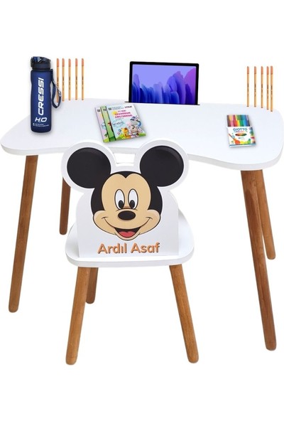 Liva Ahşap Çocuk Aktivite Masa ve Sandalye Takımı - 4-12 Yaş