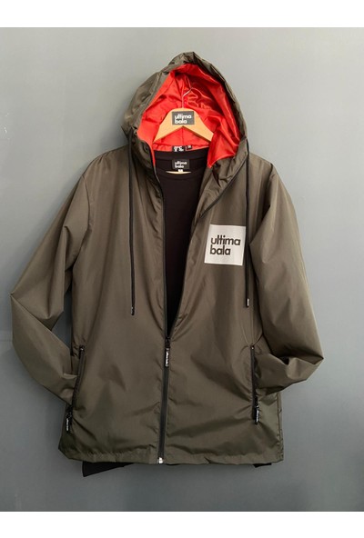 Ultima Bala Reflektör Baskılı Suya Dayanıklı Kapşonlu Cepli Yağmurluk