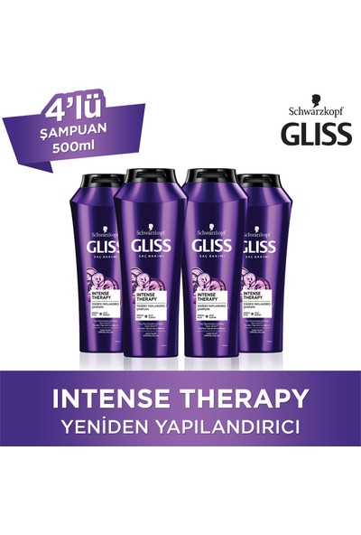 Gliss Intense Theraphy Şampuan 500 ml x 4 Adet Gliss Intense Theraphy Şampuan 500 ml x 4 Adet