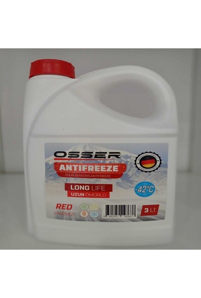 Osser Kırmızı Antifriz 3 Litre -42C° (2021)