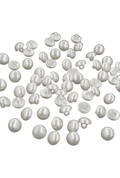 Hobimon Ithal Yarım Inci Düğme 12 mm - Sedefli Beyaz Inci Düğme (10 Adet) Hobimon Ithal Yarım Inci Düğme 12 mm - Sedefli Beyaz Inci Düğme (10 Adet)