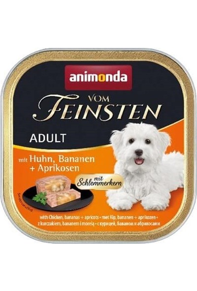 Animonda Vom Feinsten Tavuklu Muzlu ve Kayısılı Yetişkin Köpek Konservesi 150 gr Animonda Vom Feinsten Tavuklu Muzlu ve Kayısılı Yetişkin Köpek Konservesi 150 gr