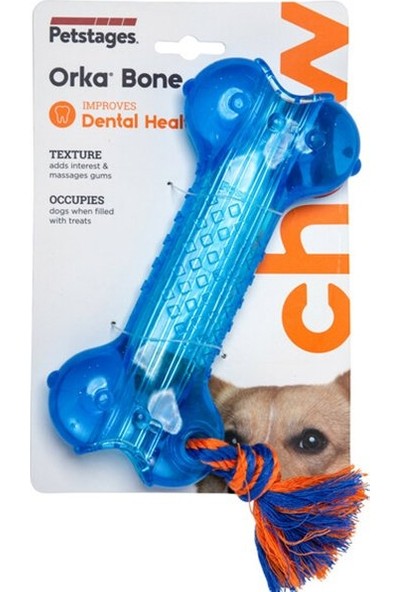 Petstages Orka Plastik Köpek Çiğneme Kemiği Large Mavi Petstages Orka Plastik Köpek Çiğneme Kemiği Large Mavi