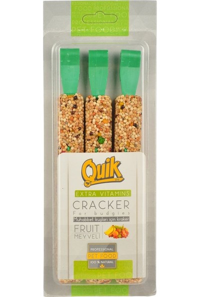 Quik Meyveli Muhabbet Kuşu Krakeri 3 Adet