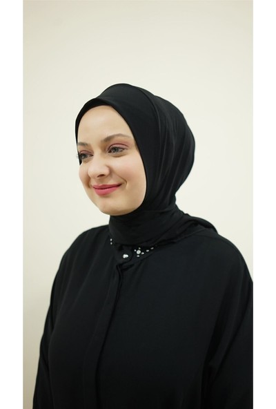 Eşarp Durağı Pratik Şal Çıt Çıtlı- Siyah