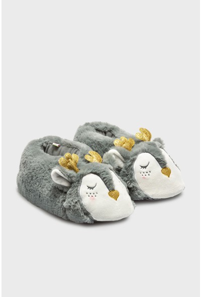 Twigy Tw Sili Sessiz Taban Hayvanlı Panduf Kadın Panduf YY0311