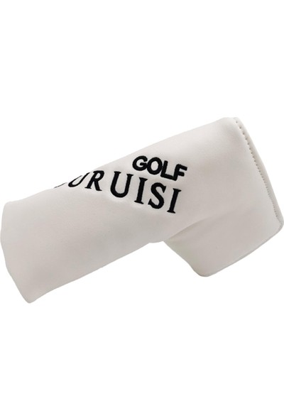Golf Kafa Sürücü Fairway Ahşap Atıcı Kol Hibrid Kapak / Numara Etiketi Beyaz 16.5x8.5 cm