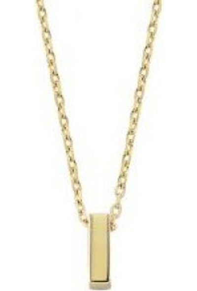 Bilezikhane Zincirli Altın I Harf Taşsız Kolye