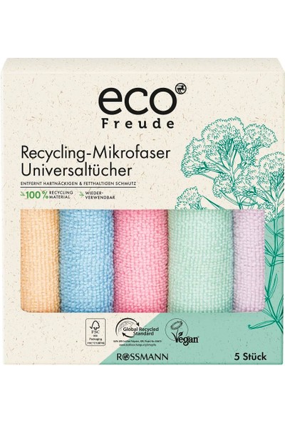 Eco Freude Mikrofiber Bez Geri Dönüştürülmüş 5'li