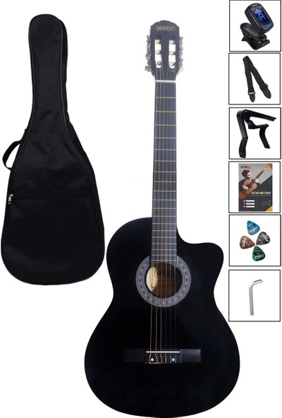 Midex CG-39XBK Siyah Klasik Gitar 4/4 Sap Ayarlı Kesik Kasa Full Set (Çanta Tuner Askı Capo Metod Pena) Midex CG-39XBK Siyah Klasik Gitar 4/4 Sap Ayarlı Kesik Kasa Full Set (Çanta Tuner Askı Capo Metod Pena)