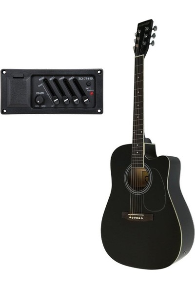 SAZ Almira F650N-BKC Siyah Elektro Akustik Gitar SAZ Almira F650N-BKC Siyah Elektro Akustik Gitar