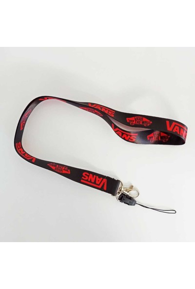 Aylins Vans Siyah Desenli Boyun Askı Ipi