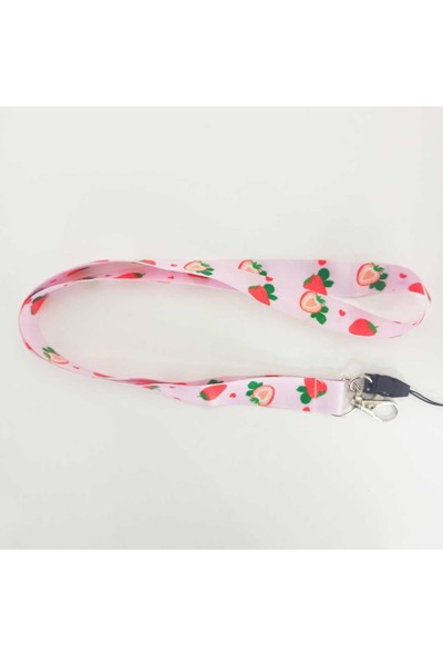 Aylins Çilek Desenli Boyun Askı Ipi