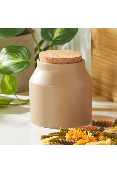 Cooklife Kavanoz Stoneware Bej 500 ml
