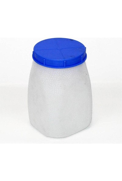 Eminhome Köşeli Tırtırlı Plastik Kavanoz Bidon 1.5 Lt