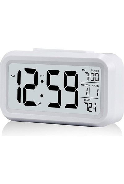 Keyfi Sepet LCD Ekran Dijital Pilli Gece Işıklı Alarmlı Masaüstü Çalar Saat Keyfi Sepet LCD Ekran Dijital Pilli Gece Işıklı Alarmlı Masaüstü Çalar Saat