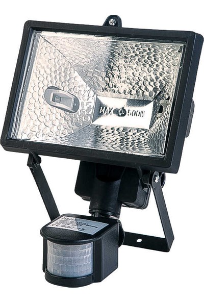 Hlite 500 W Halojen Sensörlü Projektör Siyah Hlite 500 W Halojen Sensörlü Projektör Siyah