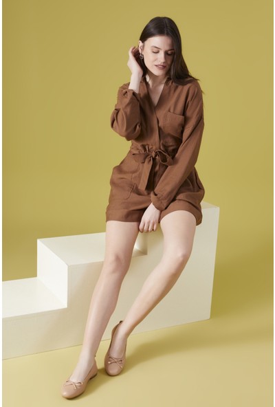 Ziya Ziya, Kadın Hakiki Deri Babet 111361 2339 Kum