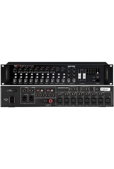 Inter-M PP6214 10 Giriş 2 Çıkış Anons Mikser Preamfi Inter-M PP6214 10 Giriş 2 Çıkış Anons Mikser Preamfi