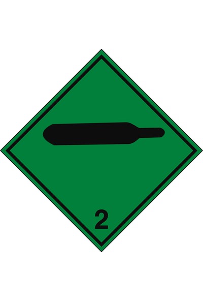 Badem10 Adr Yanıcı Olmayan Gaz Sınıf 2 Uyarı Levhası Alüminyum Tır Yazısı 30 x 30 cm