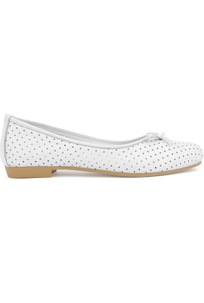 Ziya Ziya, Kadın Hakiki Deri Babet 111359 255 Beyaz